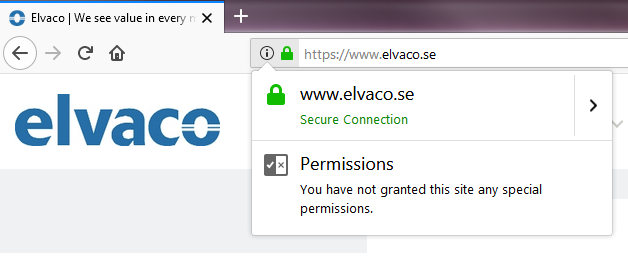 CMe3100 - Hantera certifikat – Elvaco