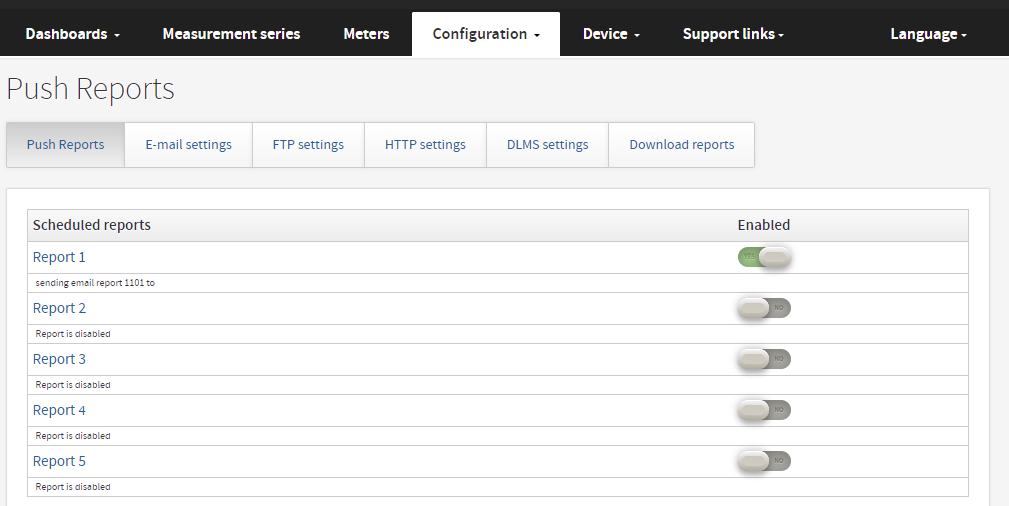How to set up push reports with CMe3100 – Elvaco